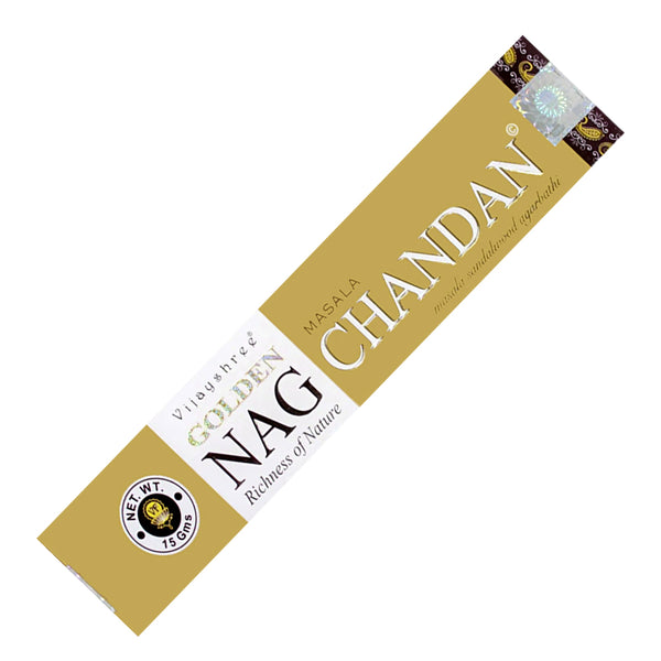 Vijayshree Golden Nag - Chandan Incense Sticks – The Witches Sage LLC