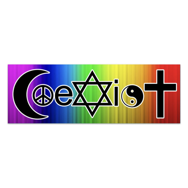 Coexist Rainbow Bumper Sticker 7.3" x 2.5" – The Witches Sage LLC
