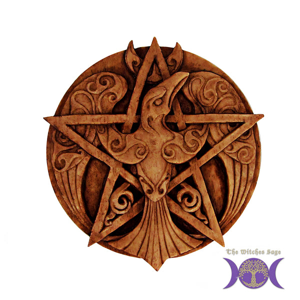Crescent Raven Pentacle Plaque – The Witches Sage LLC