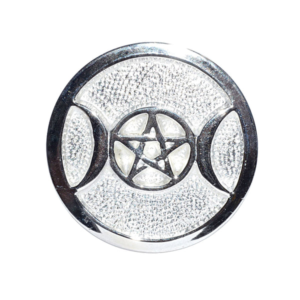 Triple Moon Silver Plated Altar Tile – The Witches Sage LLC