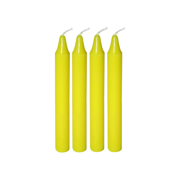 Mini Ritual Candle - Yellow (Set of 4) – The Witches Sage LLC
